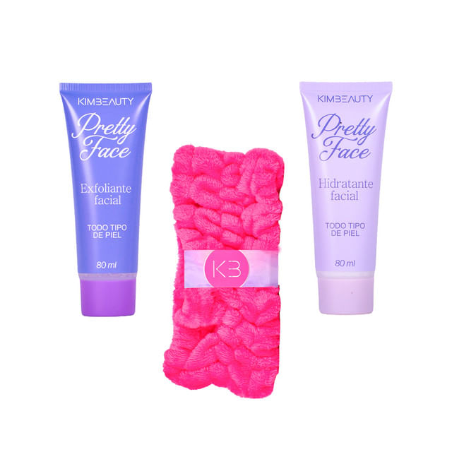 Set Facial Exfoliante e Hidratante 3 Piezas Kimbeauty